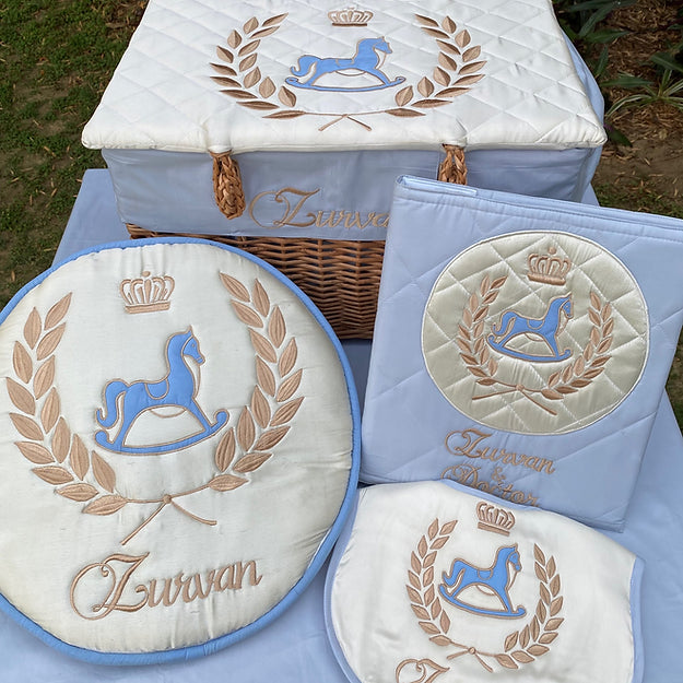 Royal Steed 4pcs Basket Hamper (Blue) – Pebbles by Maple